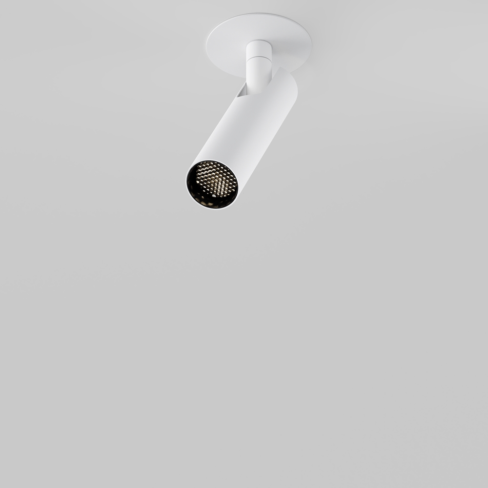 Recessed FOCUS T LED light 3000K 370lm 6W 36° adjustable white ...